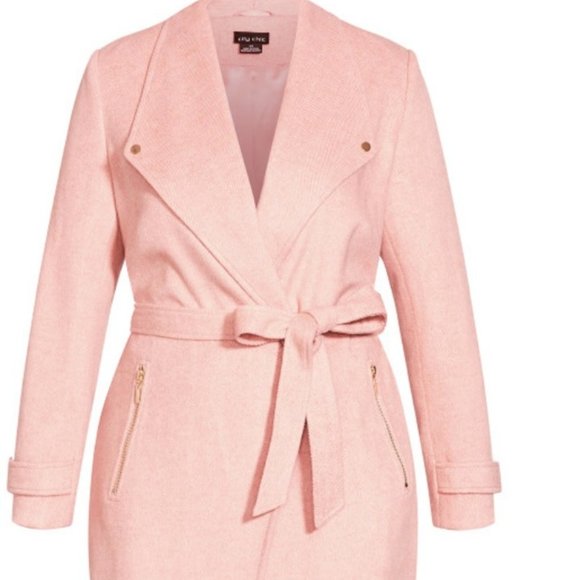 Isabella/City Chic | Jackets & Coats | Blush Pink Trench Coat | Poshmark